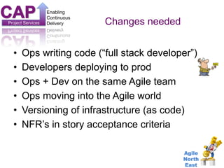 Agile North East Agile + DevOps by Craig Pearson of CAP Project ...