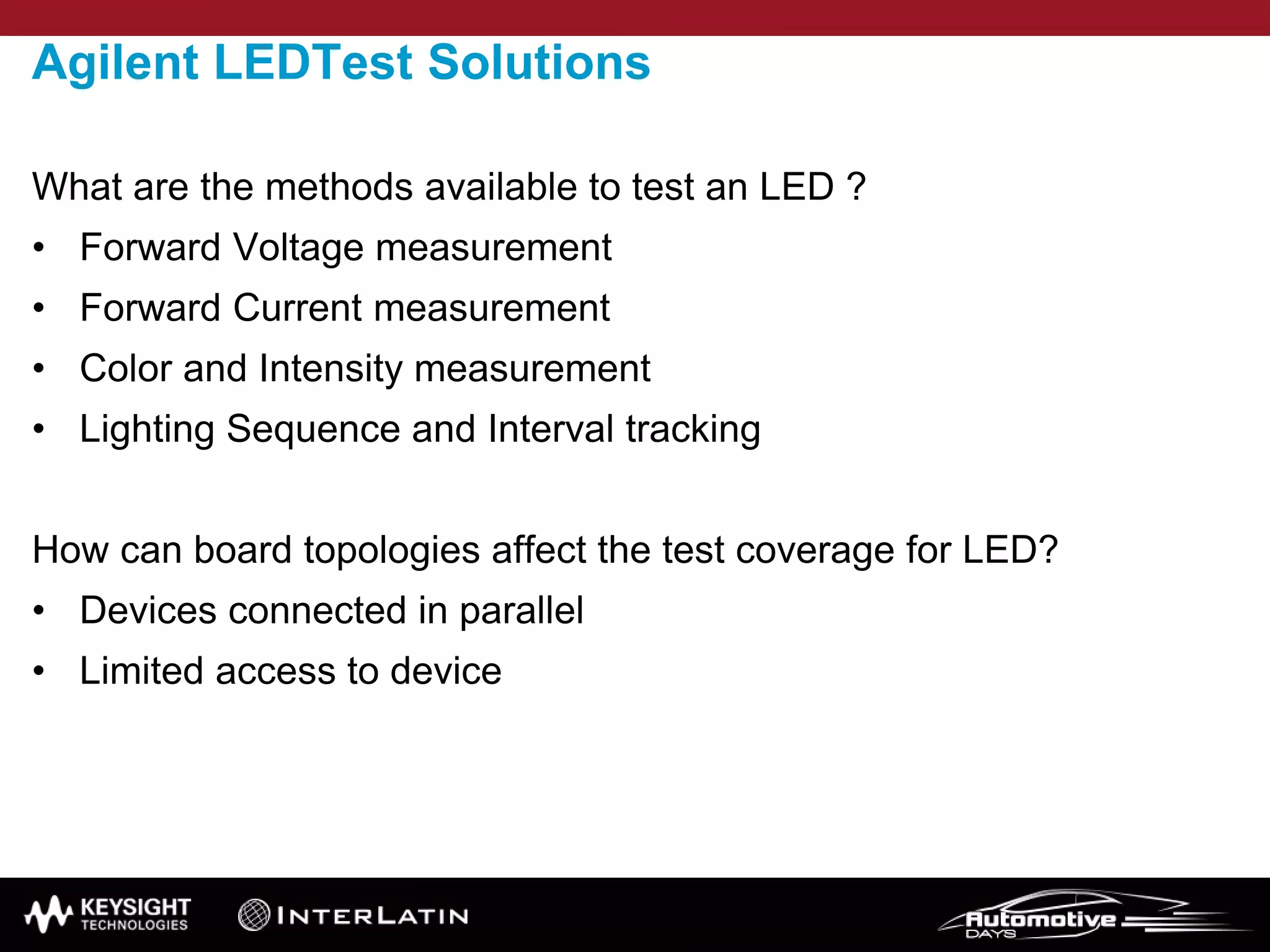 Agilent LED Test Solutions | PDF