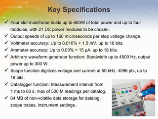 DC Power Analyzer, Modular, 600W and Four Slots: N6705A | PPT