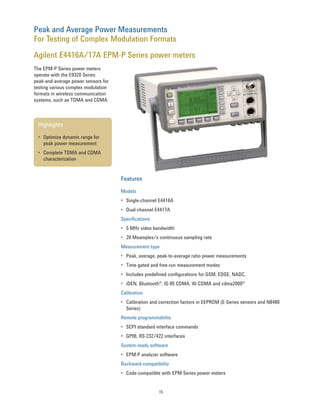 Agilent power meters and power sensors | PDF