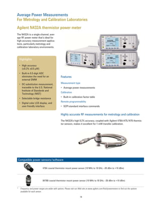Agilent power meters and power sensors | PDF