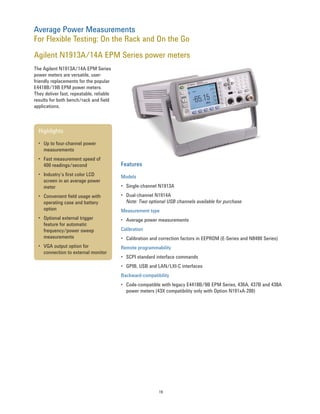 Agilent power meters and power sensors | PDF