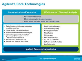 Agilent Profile | PDF