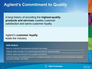 Agilent Technologies Corporate Overview | PPTX