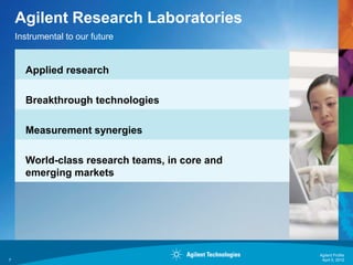 Agilent Technologies Corporate Overview | PPTX