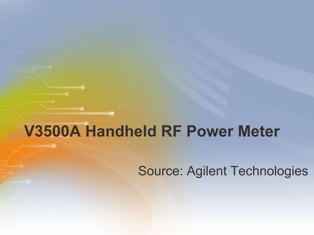 V3500A Handheld RF Power Meter | PPT