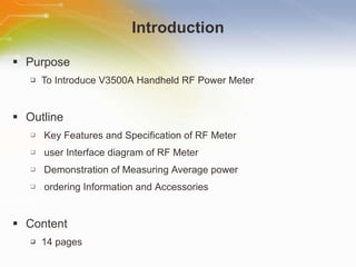 V3500A Handheld RF Power Meter | PPT