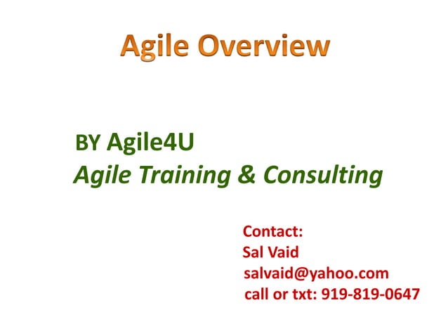 Agile overview | PPT