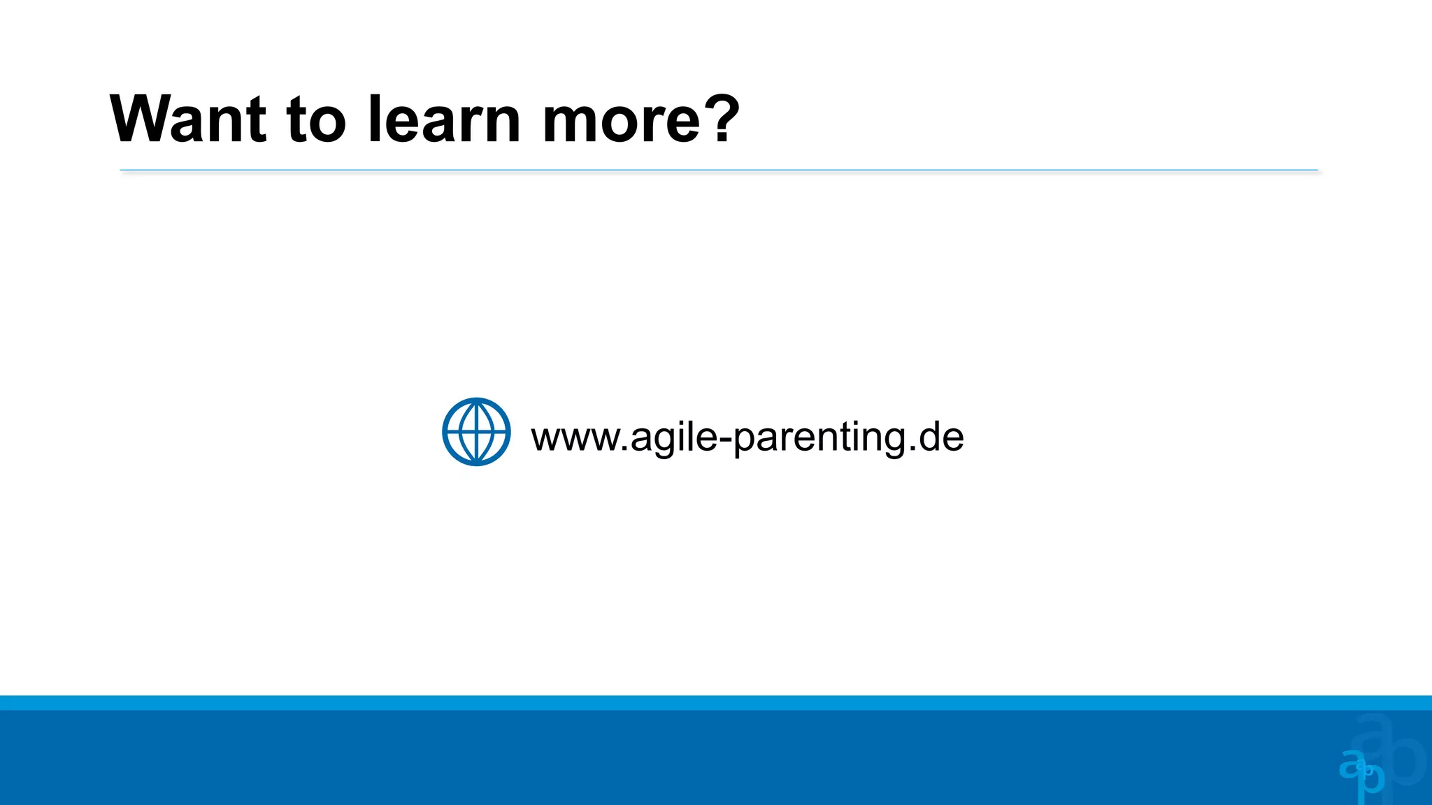 Lightning Talk Agile Parenting | PPT