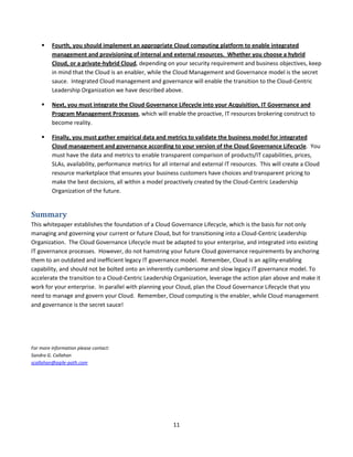 AgilePath WhitePaper Cloud Gov Lifecycle | PDF