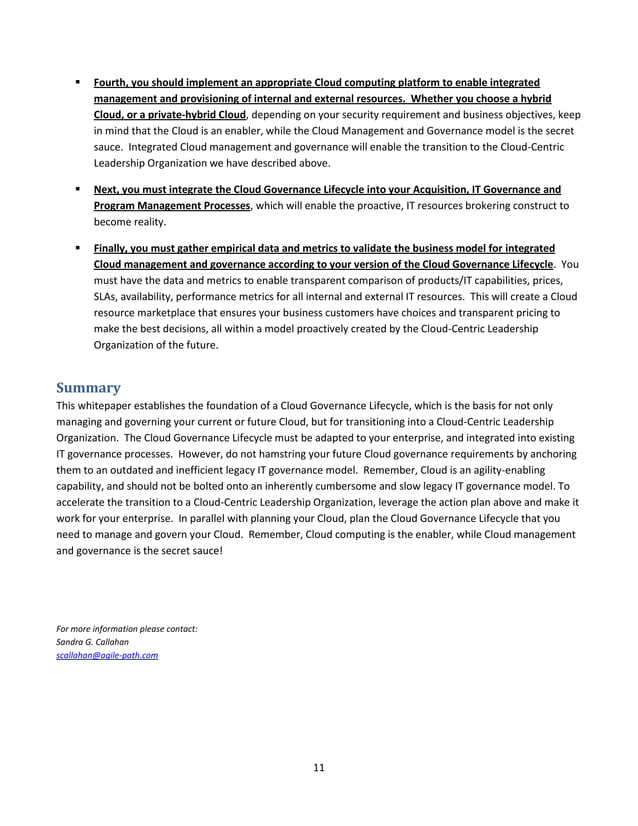 AgilePath WhitePaper Cloud Gov Lifecycle | PDF