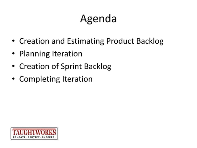 Agile planning and iterations with Scrum using Team Foundation Server 2013 | PPT