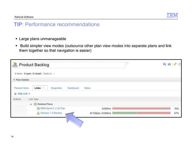 Agile planning with Rational Team Concert | PPT