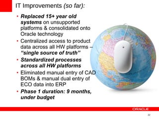 Agile PLM implementation and systems integration at sun microsystems | PPT