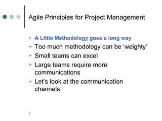 Agile Pm Principles 100809 | PPT