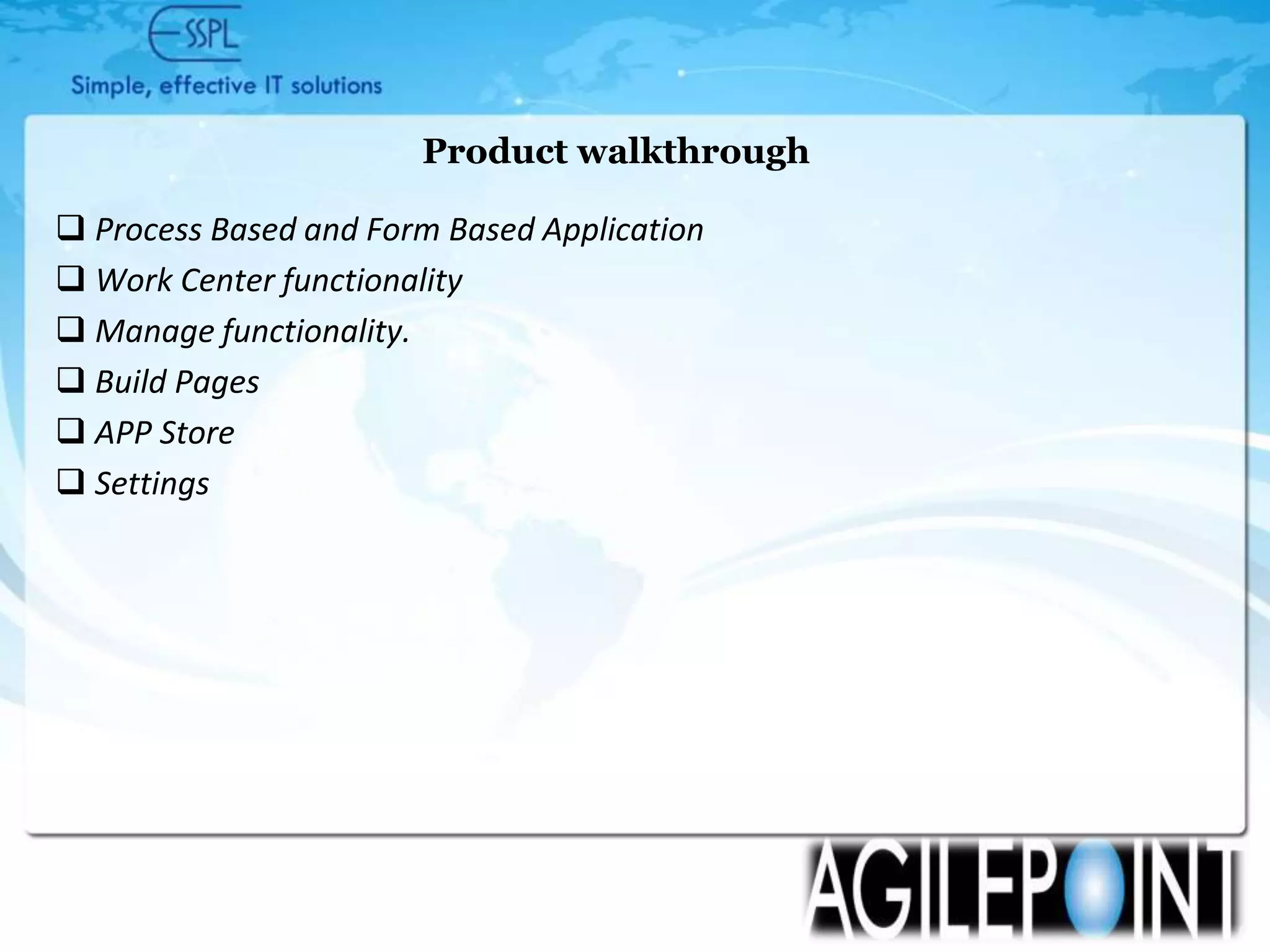 Agile point brief introduction | PPTX