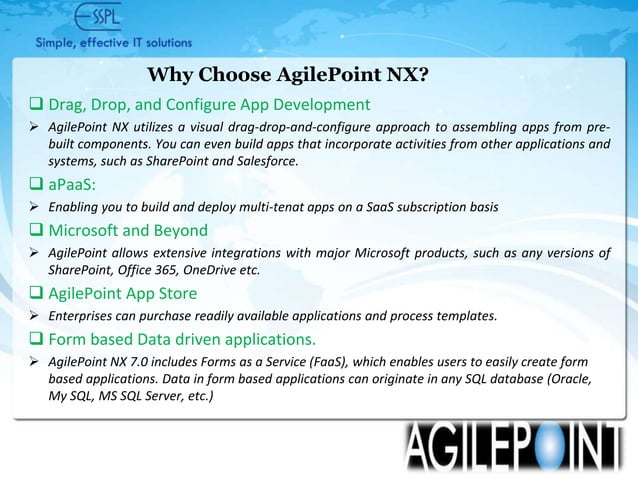 Agile point brief introduction | PPTX | Computer Software and Applications | Computing