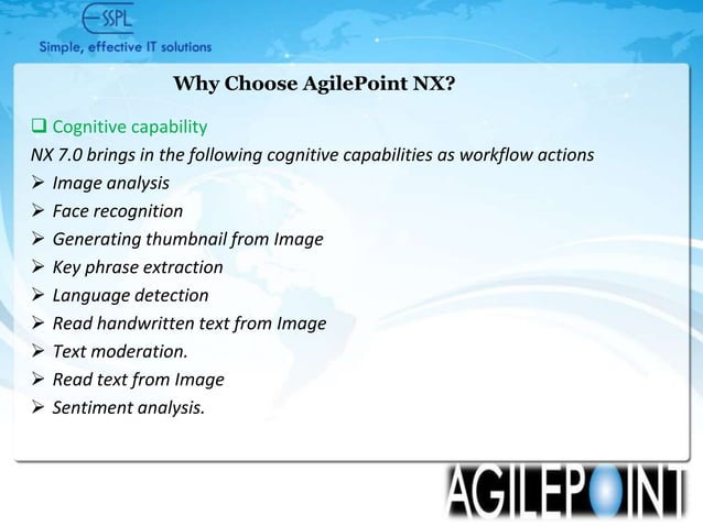 Agile point brief introduction | PPTX | Computer Software and Applications | Computing