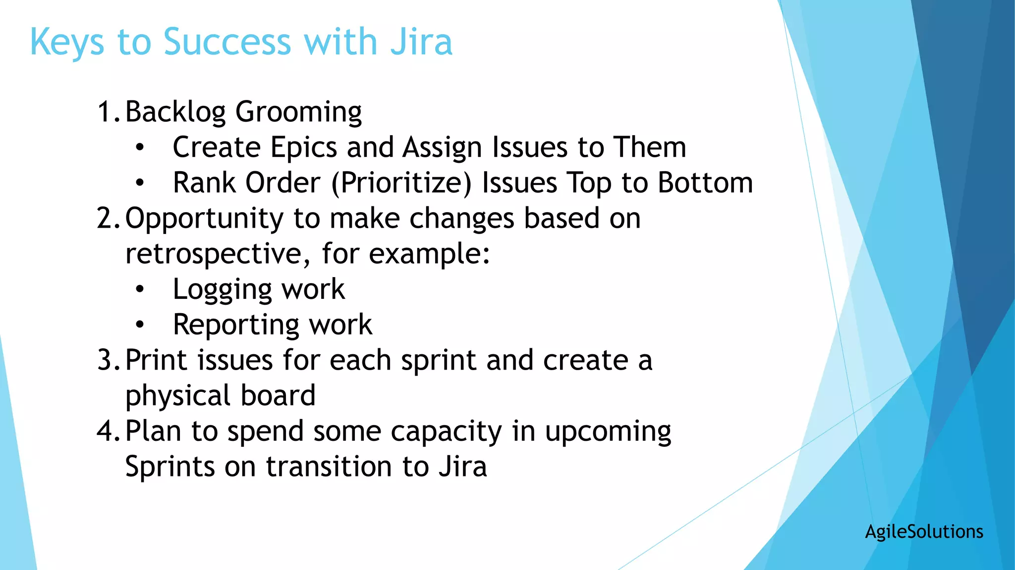 Agile Project and Portfolio Management Using Jira - AgileSolutions | PPTX
