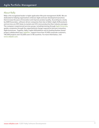 Agile Portfolio Management Datasheet | PDF