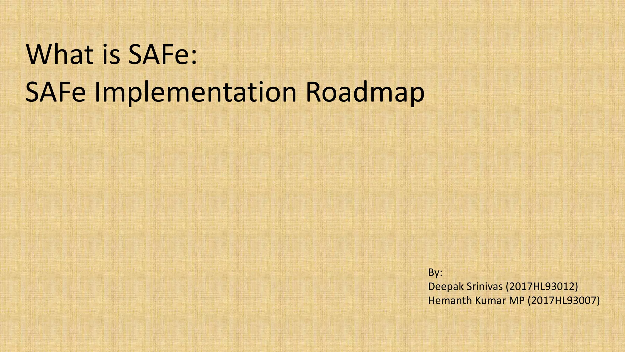 Safe Roadmap Pptx Business Operations Business