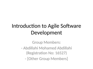 Agile Software Development_ Presentation. pptx. | PPT