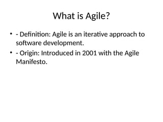 Agile Software Development_ Presentation. pptx. | PPT