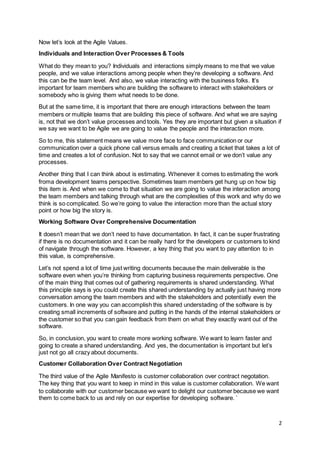 Agile presentation notes | PDF