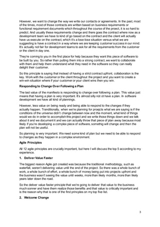 Agile presentation notes | PDF