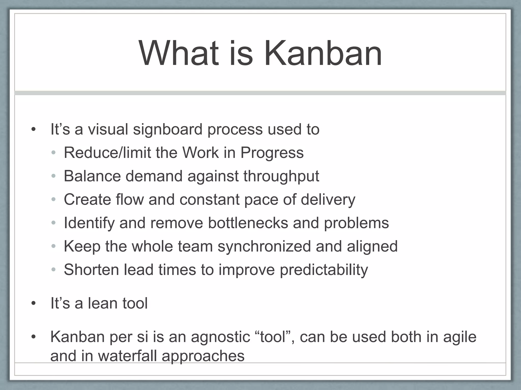 Agile product development and project management with Kanban | PPTX