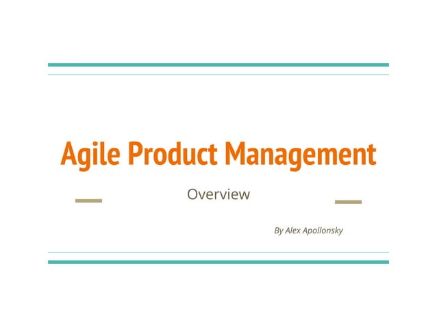 Agile Product Management Pdf