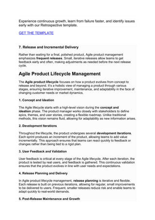 Agile Product Management, Agile methodologies and development | PDF