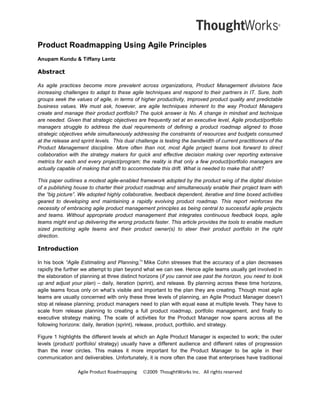 Agile product roadmapping | PDF