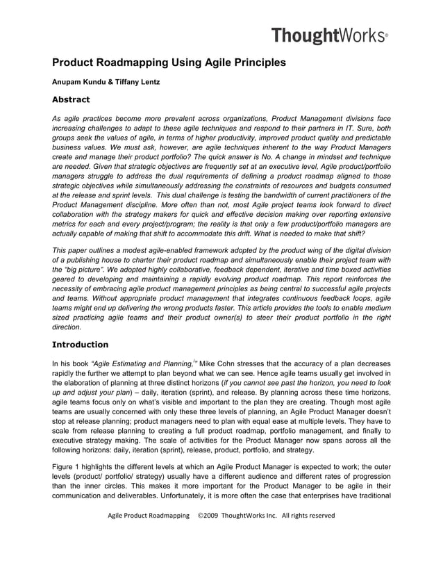 Agile product roadmapping | PDF
