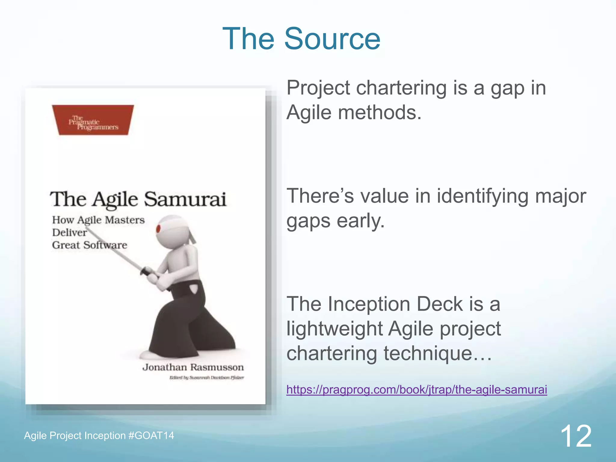 Agile project inception workshop | PPTX