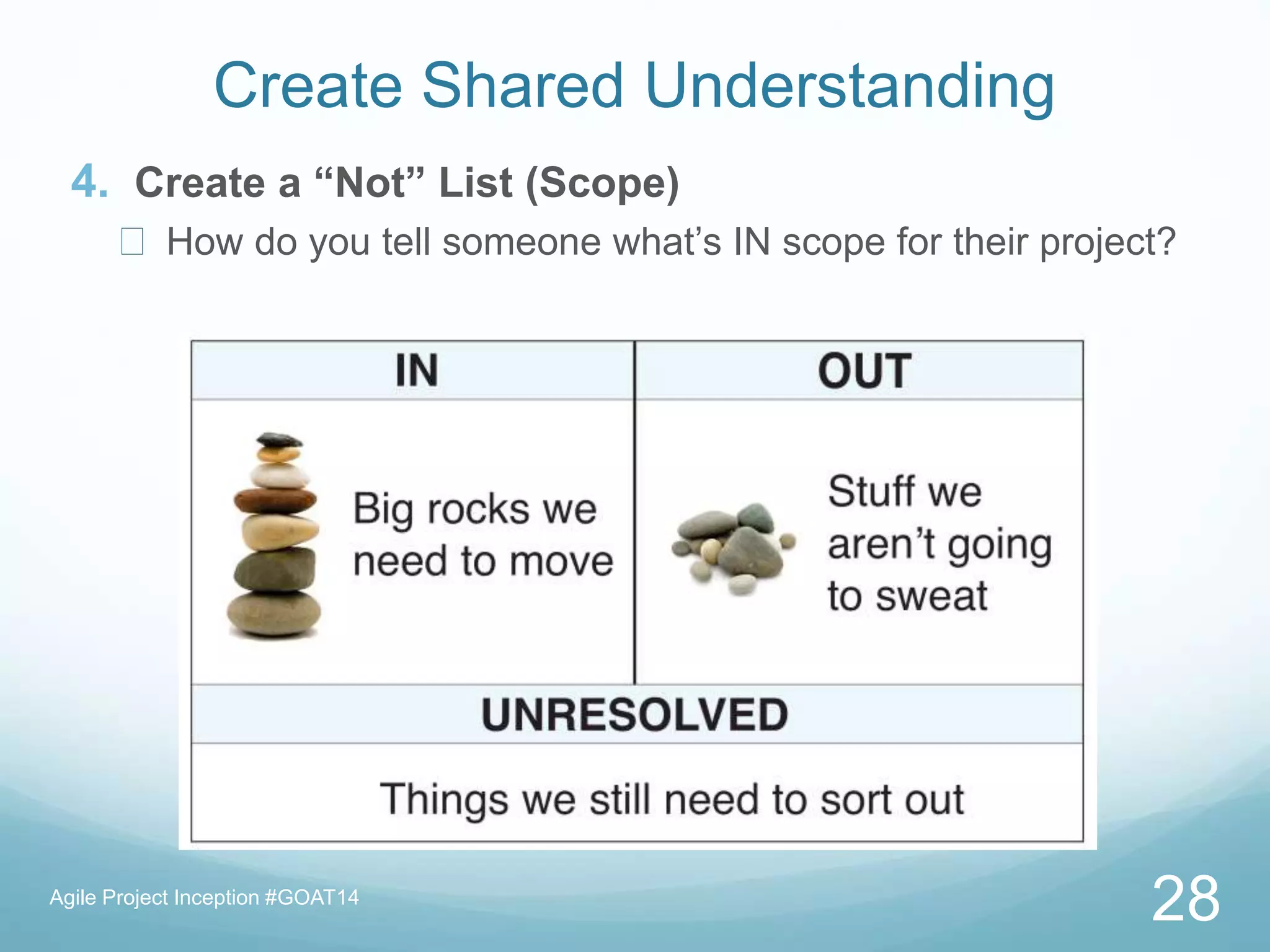 Agile project inception workshop | PPTX