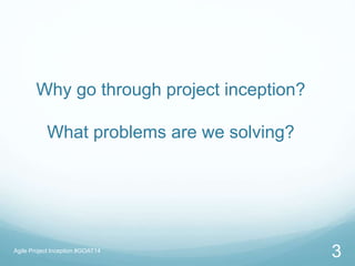 Agile project inception workshop | PPTX