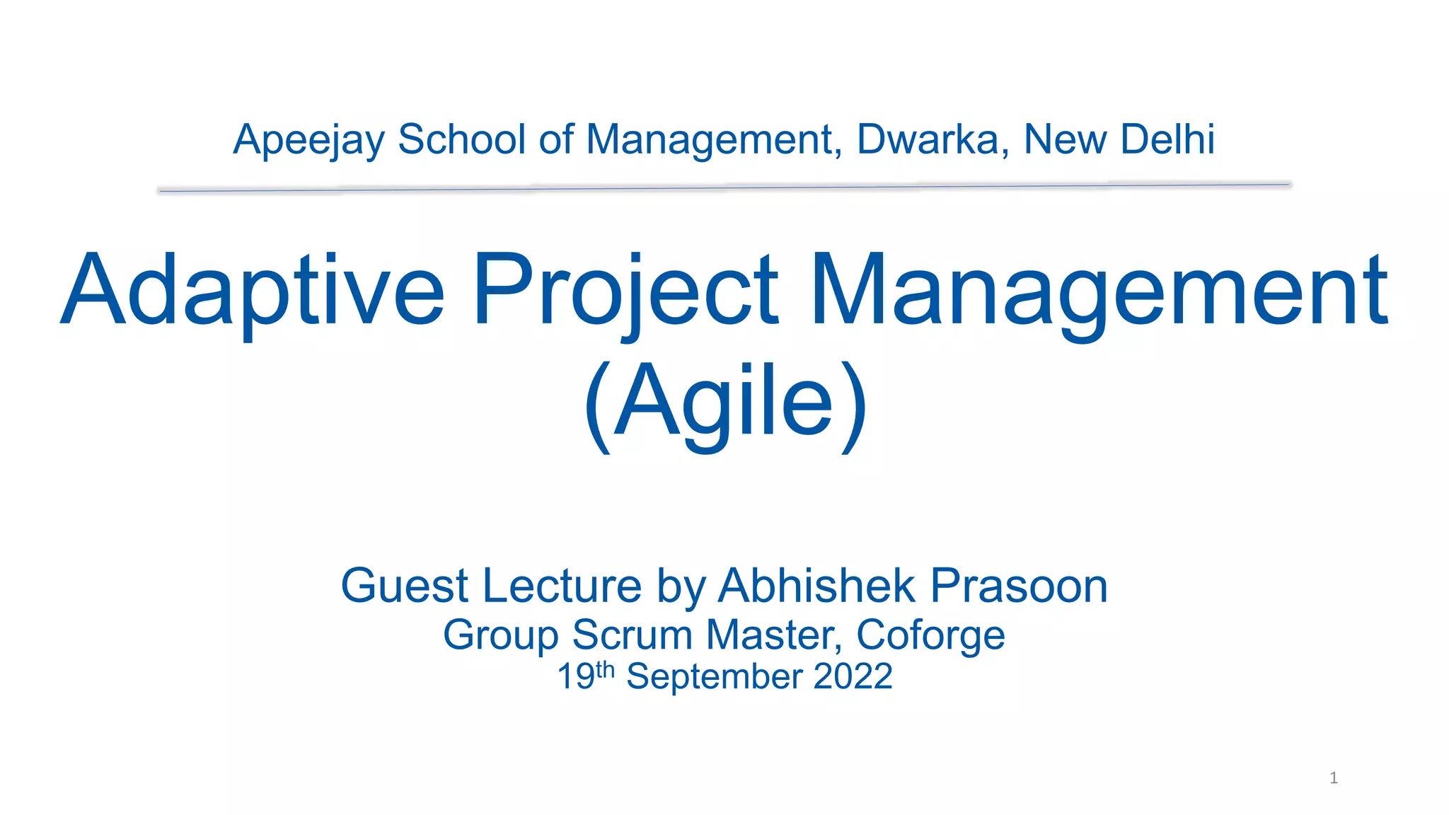 Agile Project Management | PPT