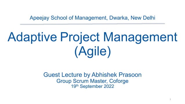 Agile Project Management | PPT