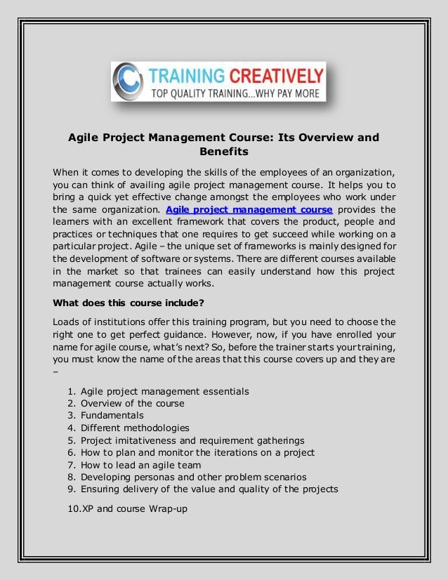 Agile Project Management Course Its Overview And Benefits agile-project-management-course-its-overview-and-benefits