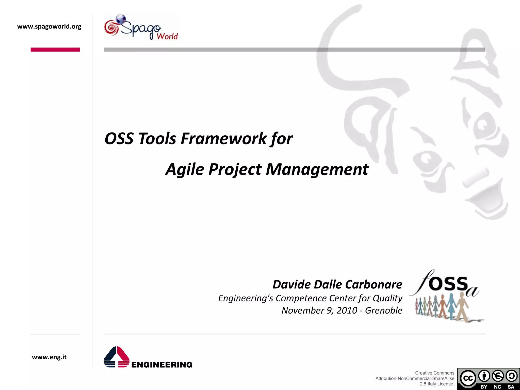 fOSSa 2010 - OSS Tools Framework for Agile Project Management | PDF