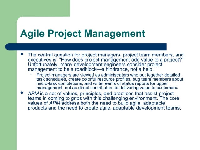 Agile project management-Overview (Project management basics) | PPT