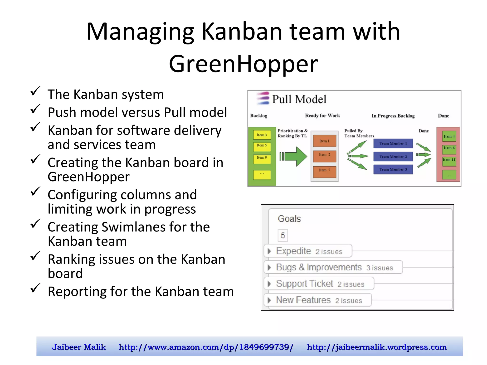 Agile project management with green hopper 6 blueprints | PPT