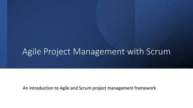 Agile project management with scrum | PPTX