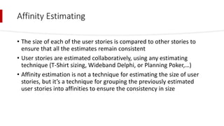 Agile projetcs (sizing and estimation) | PPTX