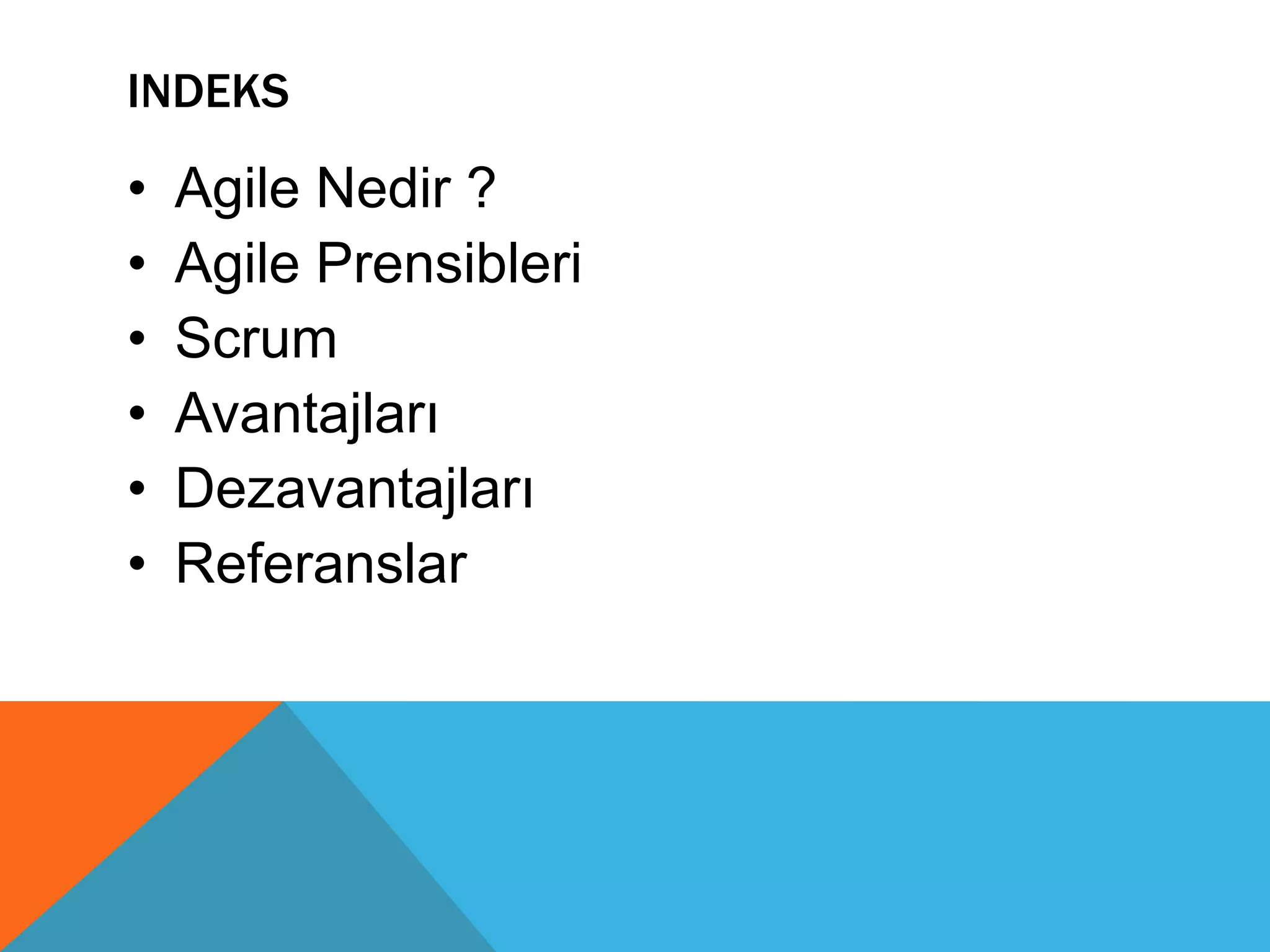 Agile proje yönetimi | PPTX