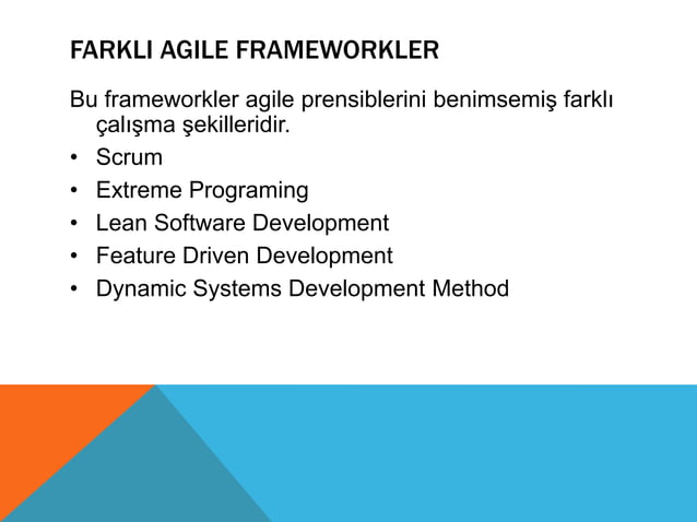 Agile proje yönetimi | PPTX