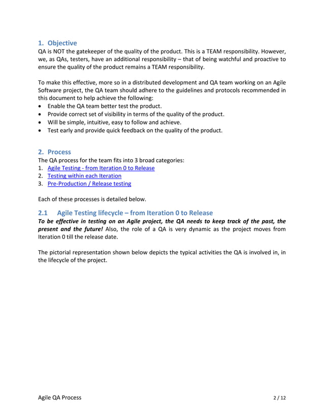 Agile QA Process | PDF