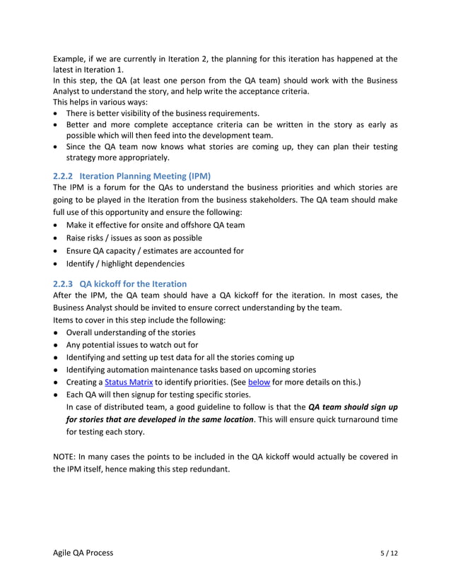 Agile QA Process | PDF