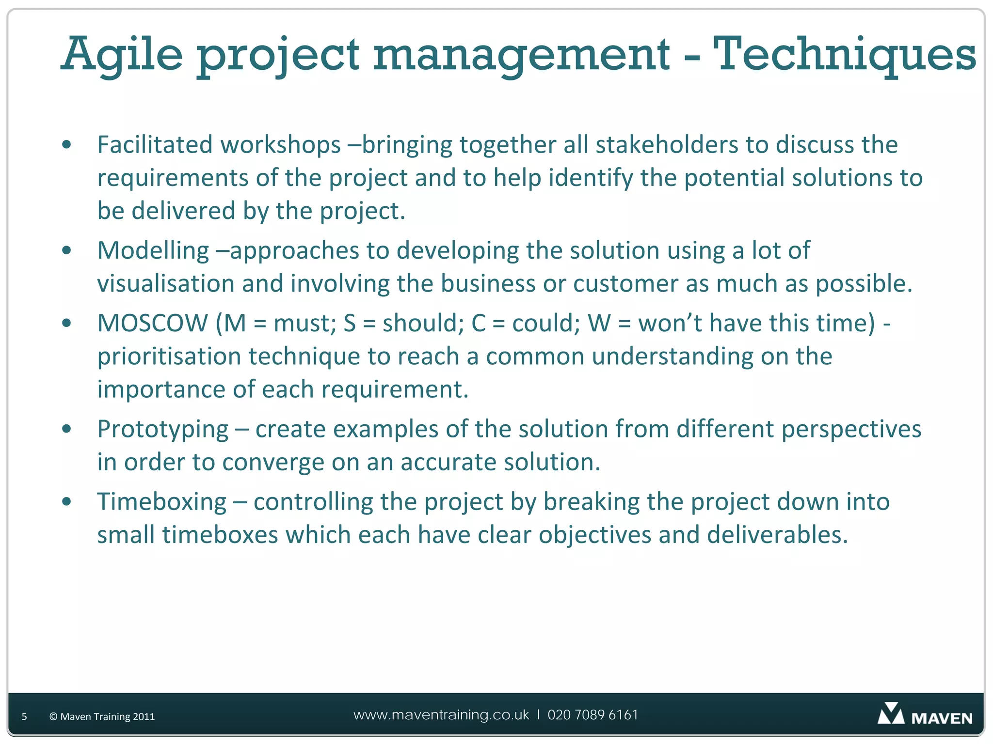 Agile Project Management Quick Guide | PPT